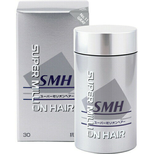 ※パッケージデザイン等は予告なく変更されることがあります。商品説明「スーパーミリオンヘアー 30g No.11 グレー」は、ふりかけると静電気により髪に付着し、気になる薄毛をカバーする増毛剤です。0.3-0.5mmに裁断した、お肌にやさしい...