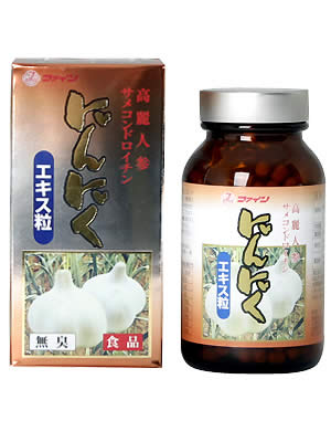商品説明「ファイン ニンニクエキス粒」は、ニンニクの球根より得られたエキスと、米胚芽より抽出したビタミンB1・B2・B6を合わせて無臭化した、自社開発のニンニクエキスに、サメコンドロイチンと高麗人参エキスを加えて飲みやすい粒状にしました。ご...
