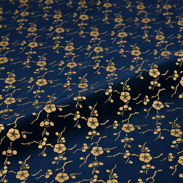 枝梅（青） 西陣織 緞子 正絹化繊混紡（巾30cm） 商品説明 小物づくりに最適、西陣織のカットクロスです。 便利な半巾30cm。 当店の和柄生地について 木目込み人形唯一の正統伝承者として上賀茂神社から認定を受けている「真多呂人形」が、実...