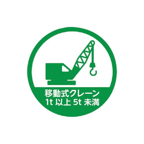 商品名トラスコ中山 TRUSCO ヘルメット用ステッカー 「移動式クレーン1t以上5t未満」 35Ф 10枚入 HMST11メーカー名トラスコ中山商品名称TRUSCO ヘルメット用ステッカー 「移動式クレーン1t以上5t未満」 35Ф 10...