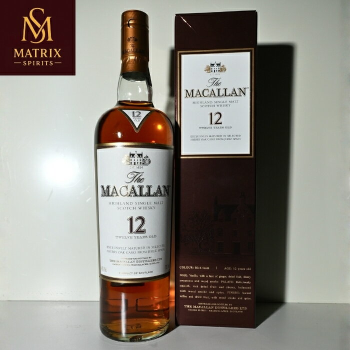商品情報内容量700 mLアルコール度数40％原材料モルト製造元The Macallan Distillers Ltd.生産地スコットランド・スペイサイド地方（ハイランド）保存方法直射日光を避け、涼しく風通しの良い場所に立てて保存注意事項未...