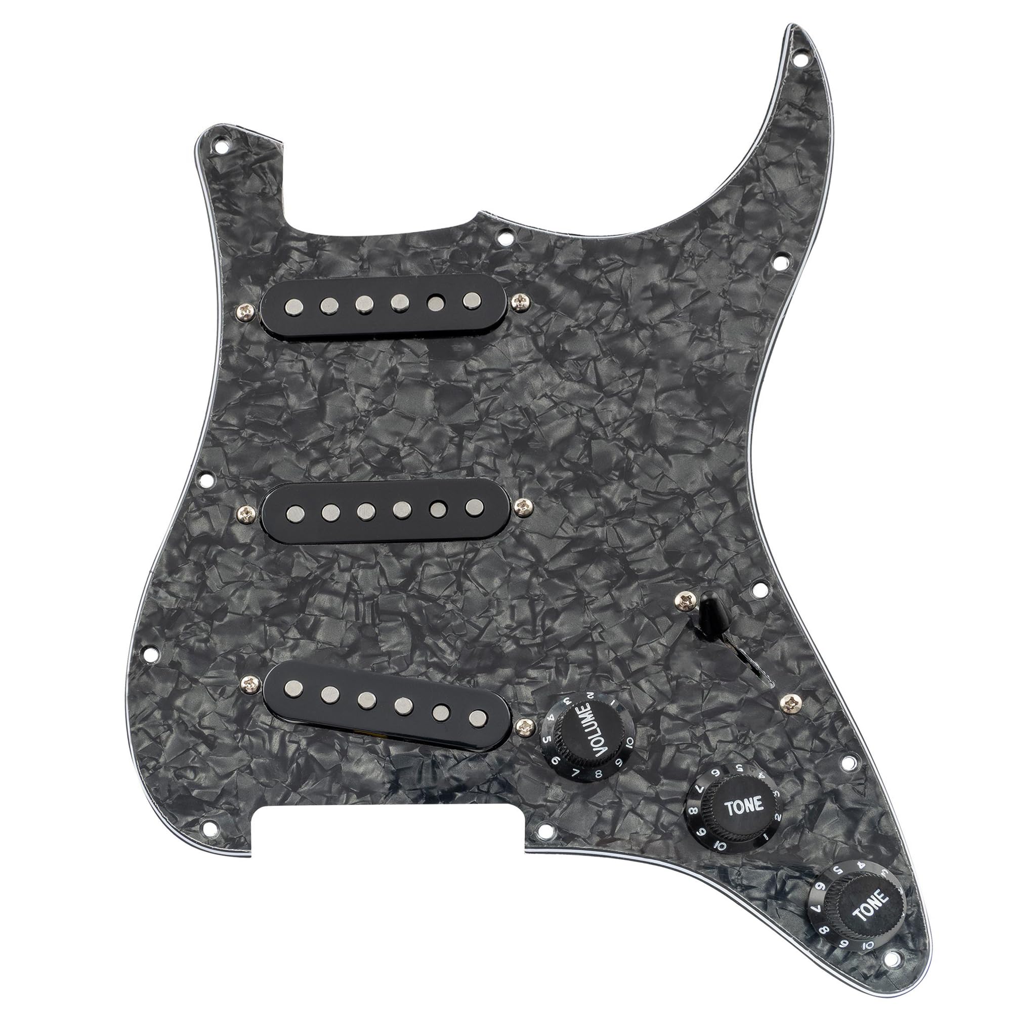 ・Squier Strat SSSや他の似ているスタイルなimportギターのアップグレードに適用、またほとんどのアメリカ製/メキシコ製現代的な標準Strat SSSスタイルなエレキギターにも適します。音質が格段に向上しています・スタガード...