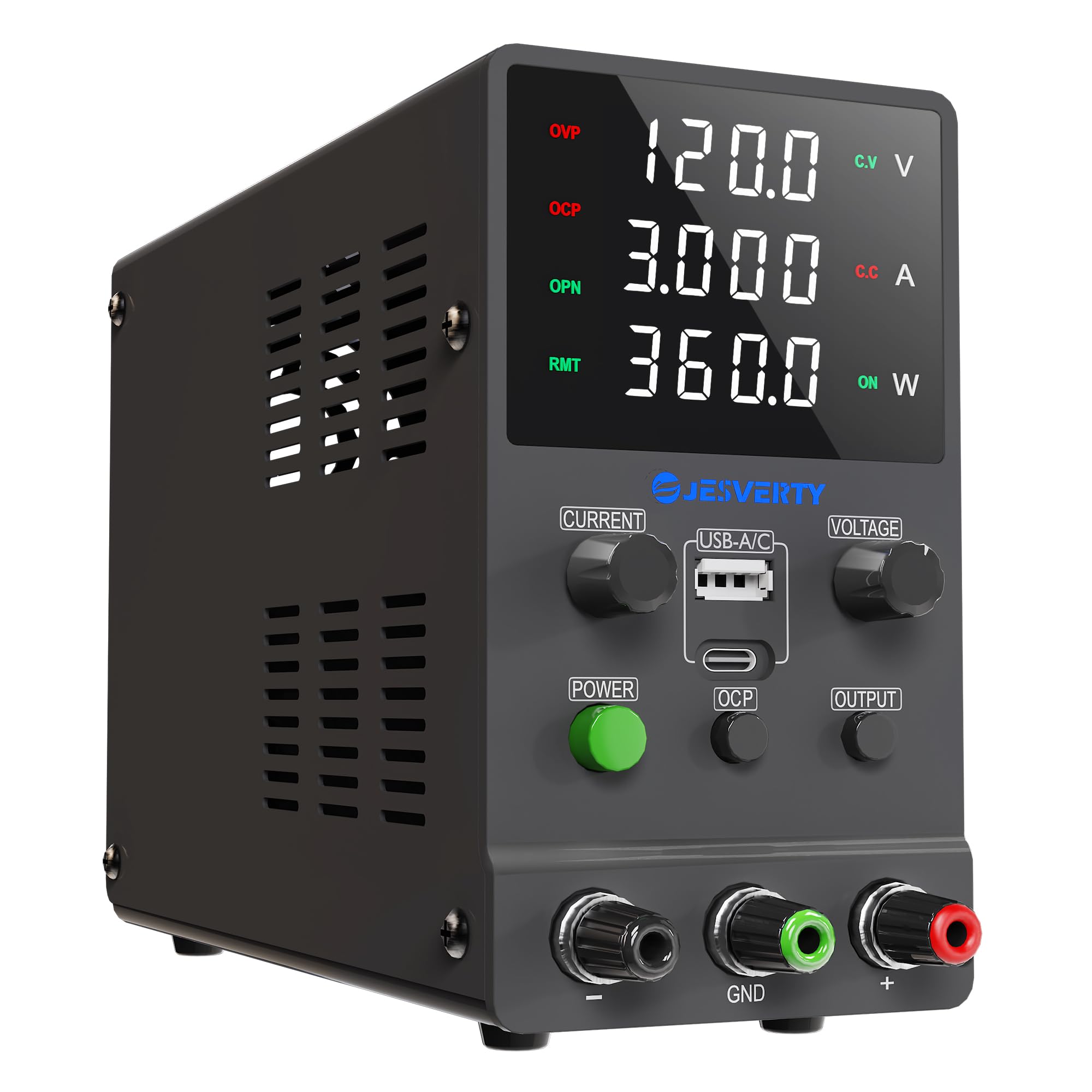 ・(1)【高精度エンコーダーノブ】：JesvertyのSPS-Mベンチ電源は、従来の可変抵抗器による粗調整ノブと微調整ノブからエンコーダーノブにアップグレードされ、希望の電圧と電流をより便利に設定できます。 ! エンコーダーノブを押して、設...