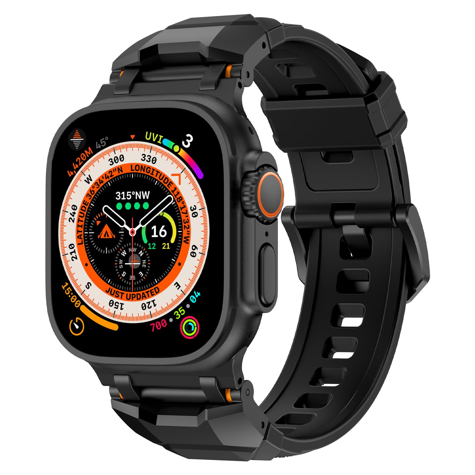 ・【対応機種・サイズ】このApple watch スポーツバンドはApple Watch Ultra 49mm、Apple Watch Series 9/8/SE2/7/6/SE/5/4/3/2/1の45mm 44mm 42mmに対応できま...