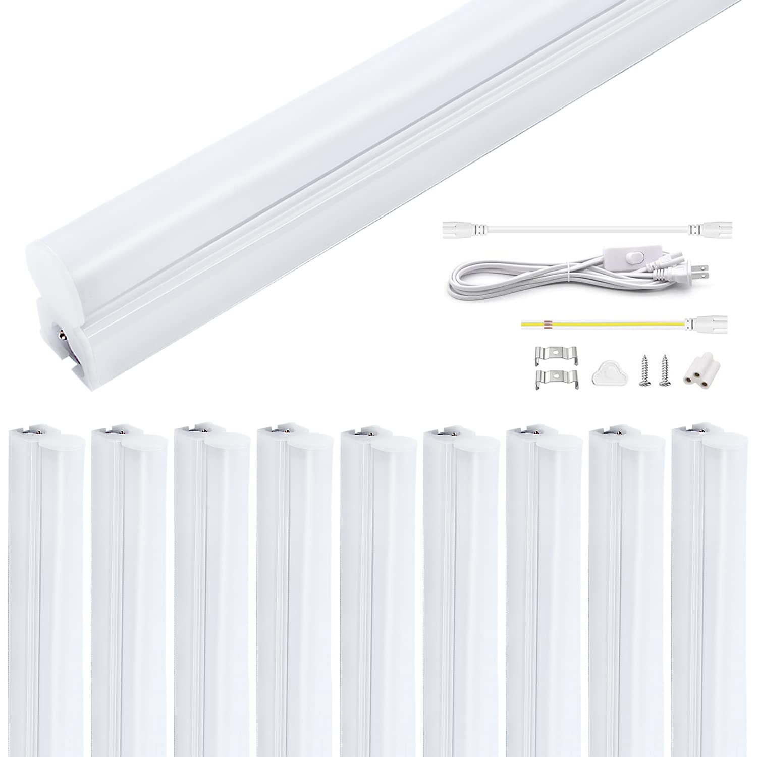 ・【省エネ＆明るい】従来の蛍光灯と比べ、消費電力が9.5Wだけで大幅に電気代を削減でき、家計にはやさしい．又1350LM高輝度ルーメンで十分な明るさ．・【器具一体型】わざと器具を用意しなくて、電源に差し込んでそのまま使用できるタイプ．・【最...