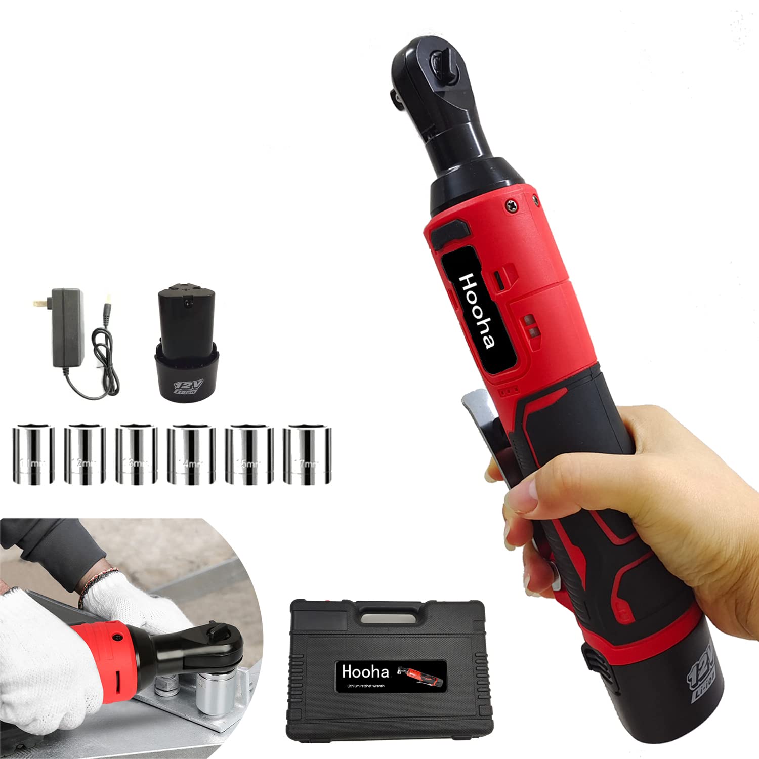 ・【高性能充電式ラチェットレンチで】55N・m高いトルクに0-230rpm（min-1）転速で、ナットを軽く緩めることができて、初心者の方でも、ナットなどの締めの強弱がつけられて、繊細な作業にも大活躍です。私たちのラチェットレンチ高品質の2...