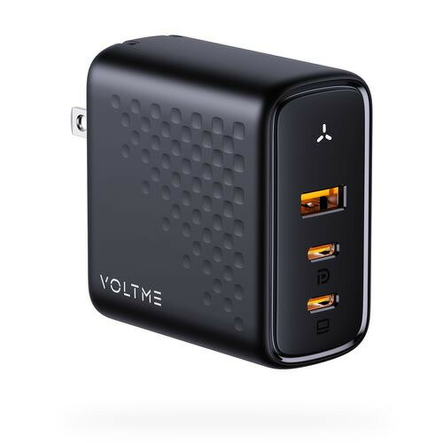 共栄物産 V2103V1 USB急速充電器 Revo 100 USB PD対応 100W USB-C×2／USB-A×1 折りたたみ式プラグ ブラック発売日：2024年5月下旬●iPhone向け：100W出力によりMacBook/MacBo...