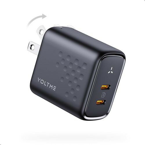 共栄物産 V2141 USB急速充電器 Revo 45 Duo C＋C USB PD対応 45W USB-C×2ポート 折りたたみ式プラグ ブラック発売日：2024年5月下旬●PD充電器で、幅広い機器に対応USB Power Deliver...