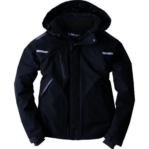 ●高い防水性と透湿性で雨の浸入を防ぎ、ムれにくく暖かい高機能防寒です。●作業全般用。●色：ブラック●サイズ：L●着丈(cm)：70●胸囲(cm)：119●肩幅(cm)：50●袖丈(cm)：65●防水性(耐水圧10000mm)●透湿性(500...