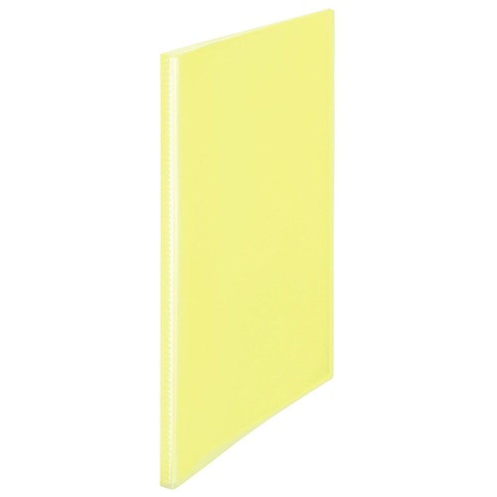 きれいな透明表紙のシンプルクリアーファイルです。●外形寸法（縦）[mm]：307●外形寸法（横）[mm]：230●ポケット数：20枚●背幅[mm]：10●色：イエロー●ポケット厚[mm]：0.04●表紙厚[mm]：0.4●中紙：なし●規格：...