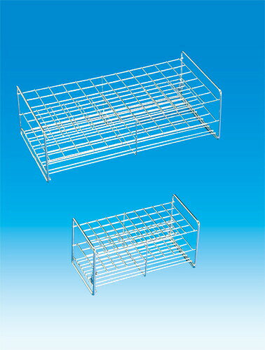 マツヨシ医療総合カタログ掲載商品規格:φ15mm用×200本立 ,製品サイズ:400×202×85mm ,詳細サイズ:《棚高》55mm ,材質:ステンレス（SUS304） ,仕様（上段）:《配列》10×20松吉医科器械｜総合カタログ｜医療・...