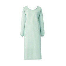 ●ナースウェアをゆったり包む長袖予防衣。●豊富なサイズ、カラー展開。●袖口ゴム入り。●カラー：ミントグリーン●材質：ポリエステル65％・綿35％松吉医科器械｜総合カタログ｜医療・介護・ドクター・ナース