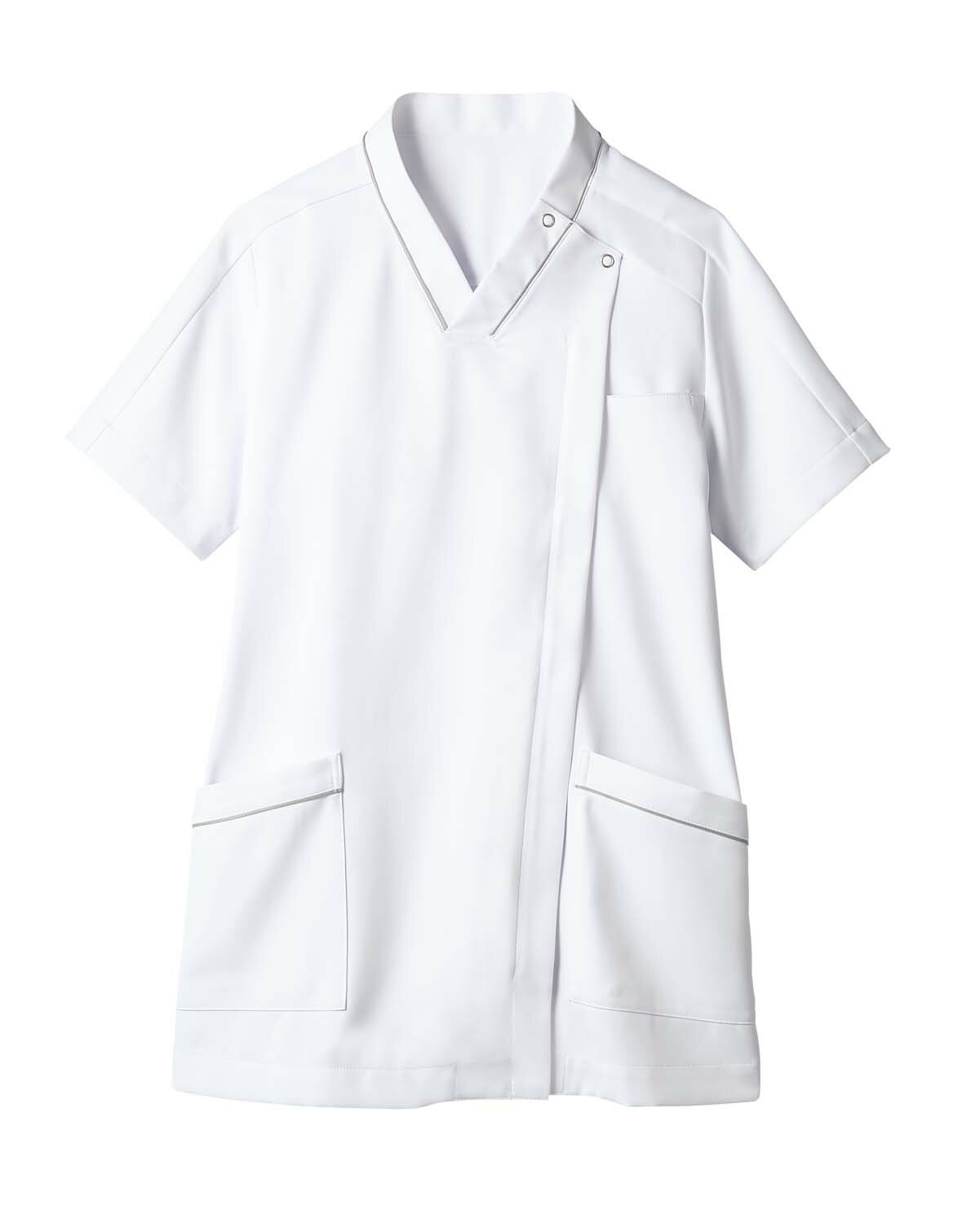 ●住商モンブランのスクラブサイドファスナータイプ、制菌・透け防止・吸汗・制電・防汚加工を付与●シャープなVネックのスタンドカラー松吉医科器械｜総合カタログ｜医療・介護・ドクター・ナース