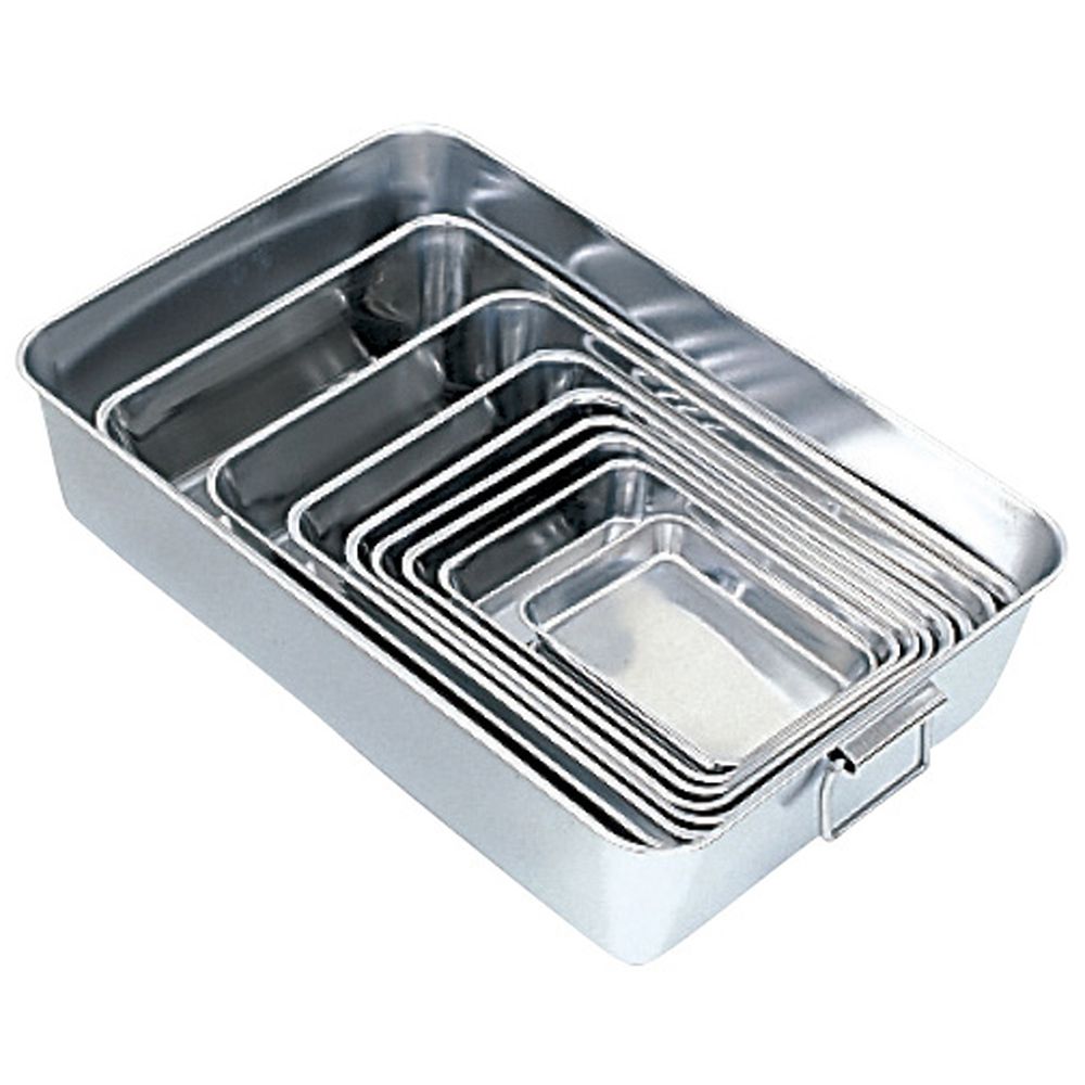 ●マツヨシ医療総合カタログ掲載商品●製品サイズ:《外寸》482×338×80mm ,詳細サイズ:《底内寸》400×260mm ,規格容量:約10.0L ,材質:ステンレス（SUS304）松吉医科器械｜総合カタログ｜医療・介護・ドクター・ナース