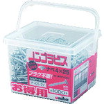 ●プラグを使用せず下穴のみでコンクリートに使用でき、普通のドライバーで簡単に取り付け可能です。●配管サドル留め、スイッチボックス、カーテンレール、収納棚、空調機器、照明器具、内装下地材などの各種取付け。●呼び径d(mm)：4●長さ(mm)：...