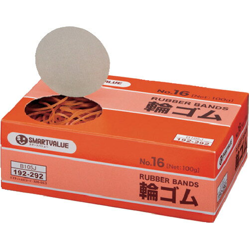 ●よく使う輪ゴムがお得です。●天然ゴム100％です。●色：アメ色●番手(#)：16●切幅(mm)：1.1●折径(mm)：60●規格：No．16●ゴム寸法(内径)：38mm●ゴム寸法(折径)：60mm●ゴム寸法(切幅)：1．1mm●個装入数：...