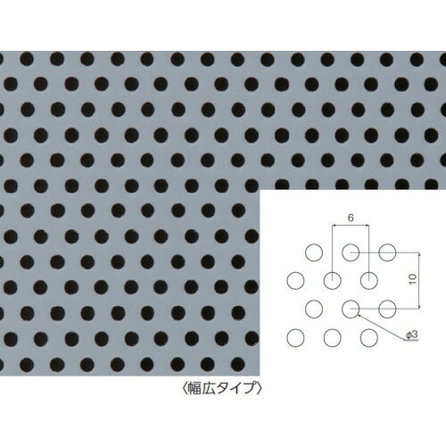 ●PTFE特殊パンチングシートシリーズとしてご要望の多かった特殊なタイプのパンチングシートです。●酸・アルカリに耐薬性があります。●ろ過材、緩衝材として。●幅(mm)：1000●厚さ(mm)：0.5●穴径(mm)：3●長さ(m)：1000●...