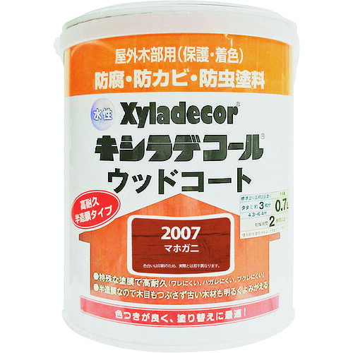 ●木材保護塗料のトップブランド「キシラデコール」の水性半造膜（造膜性能・浸透性能を兼ね備えた）タイプです。●半造膜なので木目もつぶさず、摩耗が多いウッドデッキなどの塗り替えに最適です。●屋外の木部(ウッドデッキ、ラティス、パーゴラ、ベンチ、...