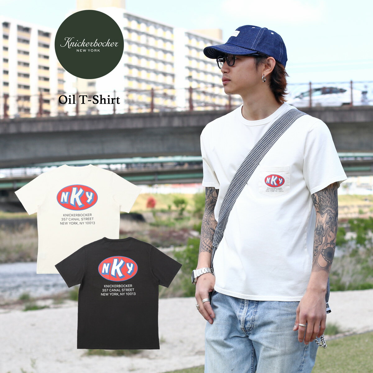 Product info KNICKERBOCKER（ニッカーボッカー） Oil T-Shirtニューヨーク・ブルックリンで創業したKNICKERBOCKER（ニッカーボッカー）。 デザイナーはAndrew Livingston氏。1940...