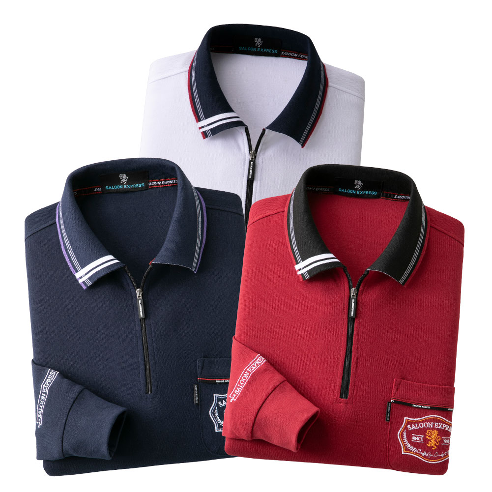 【着た瞬間わかる、さらっと快適な鹿の子】 綿混ポリエステルの鹿の子素材を使用し、通気性と型崩れしにくさを両立。長袖仕様で季節の変わり目にも活躍し、快適な着心地をキープします。ハーフジップ仕様で着脱もスムーズ。日常使いに適した実用的な一着です...