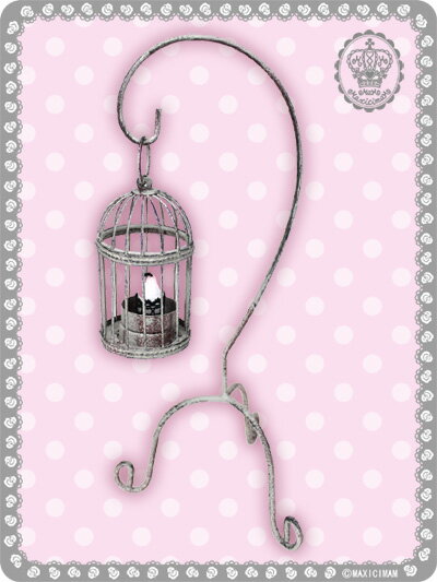 ★黒猫さんセレクト★ 黒猫さんが、MAMのロリータやアリスのテイストに合うキュートでメルヘンな小物雑貨をセレクトしました♪★ ※キャンドル本体は含まれていません。 鳥かご型のキャンドルスタンドです★ キャンドルを入れるところに指輪などの小物...