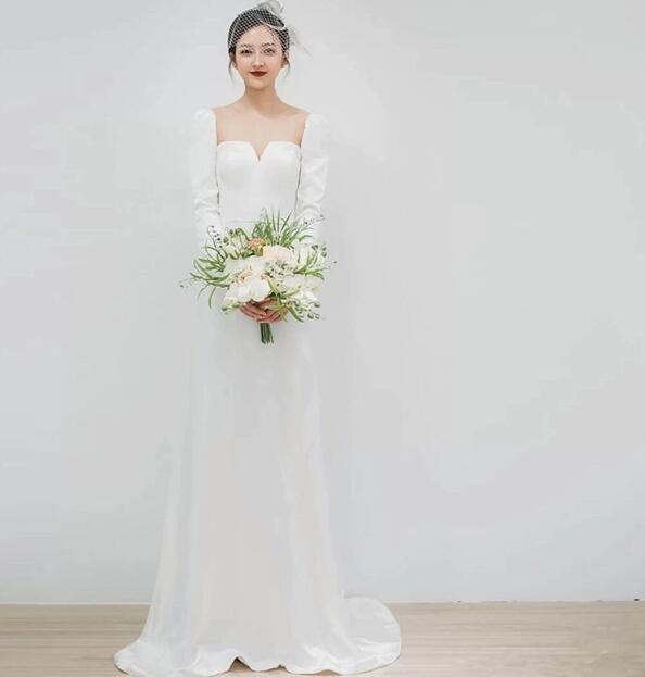 商品名 ウェディングドレス 花嫁 結婚式 色 写真色 サイズ XS バスト77　ウエスト60　ヒップ80 S バスト80　ウエスト64　ヒップ84 Mバスト84　ウエスト68　ヒップ88 Lバスト87　ウエスト70　ヒップ90 XLバスト9...