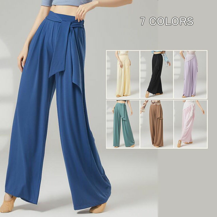 商品名 レディースダンス パンツ シフォン ワイドパンツ 色 画像参考 サイズcm S：パンツ丈96.5　ウエスト58　　体重40-47.5KG以内着用可 M：パンツ丈98.5　ウエスト61　　体重47.5-55KG以内着用可 L：パンツ丈...