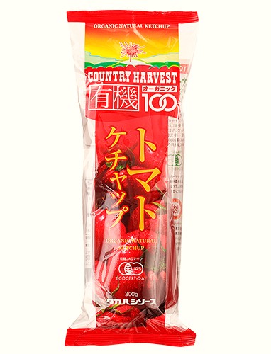 【1個】高橋ソース　カントリーハーヴェスト 有機100 トマトケチャップ300g 【カントリーハーヴェスト】 有機100～完熟の有機トマトと独自の素材選びで酸味・塩味を抑えた優しい味わい。 【原材料】 有機トマト（米国産、スペイン産）、有機...
