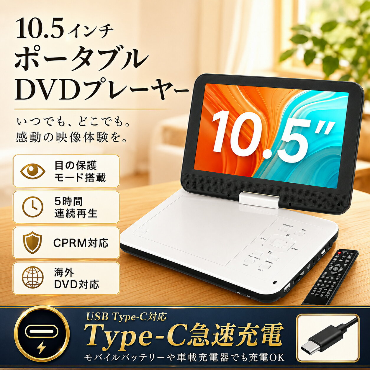 製品仕様 製品サイズ W 26×D 18.2×H 4cm 製品重量 0.93 kg 解像度 1024x600（約61万画素） 目の保護モード あり 充電方法 TYPE-C急速充電 消費電力 10W 電池容量 2500mAh 充電時間 約4時...