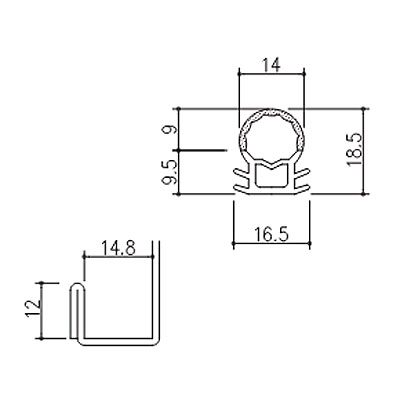 マンションの玄関に使用されているエアタイトゴムの交換用です。 この商品は1mにカットされたものです。複数お買い上げの場合は延べメーター数での出荷になります。