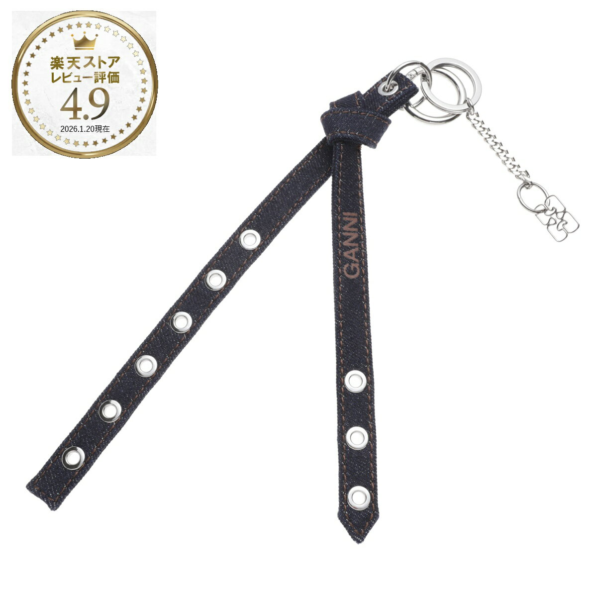 BRANDガニー/GANNIITEMキーリング/GANNI EYELET DENIM KEYRINGItem No.a6260-642-darknavy管理： CCBLU TTWNガニー/GANNI キーリング "GANNI EYELET ...