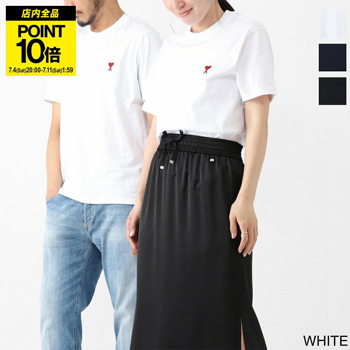BRANDアミパリス/AMI PARISITEMクルーネックTシャツ/AMI DE COEUR T-SHIRTItem No.bfuts035-724-100-blanc, bfuts035-724-001-noir, bfuts035-7...
