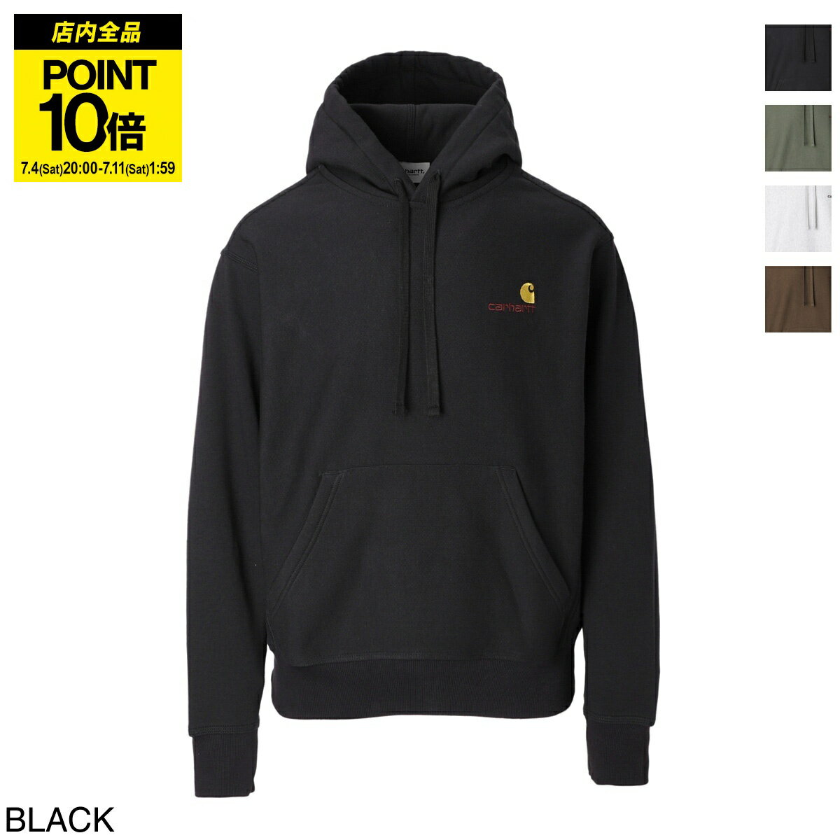 BRANDカーハート ワークインプログレス/Carhartt WIPITEMパーカ/フーディ/HOODED AMERICAN SCRIPT SWEATSHIRTItem No.i028279-89xx-black, i028279-1zdx...