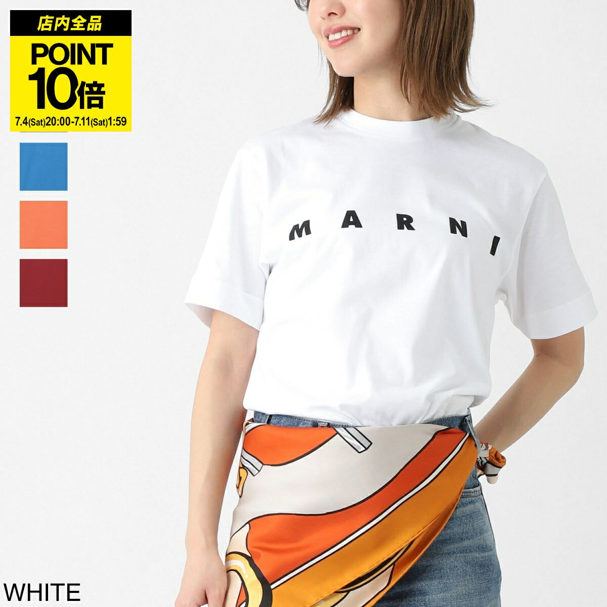 BRANDマルニ/MARNIITEMクルーネックTシャツ/KIDS キッズ ガールズ/ロゴプリント TシャツItem No.m002mv-m00rf-0m435, m002mv-m00rf-0m100, m002mv-m00rf-0m903...