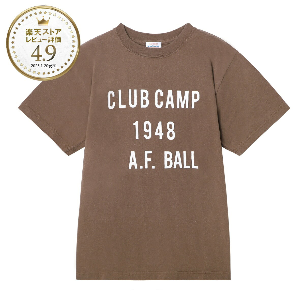 BRANDガルフ コースト スポーツウェア/GULF COAST SPORTSWEARITEMクルーネックTシャツ/GU2601 CLUB CAMP プリントTシャツ 【国内正規品】Item No.gu2601-dbrown管理： CCBR...