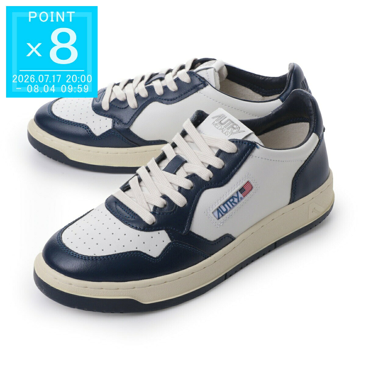 BRANDオートリー/AUTRYITEMスニーカー/MEDALIST LOW BICOLOR SNEAKERS【大きいサイズあり】Item No.aulm-wb04-leat-leat-wht-blue管理： CCMLT TTMN OO10...
