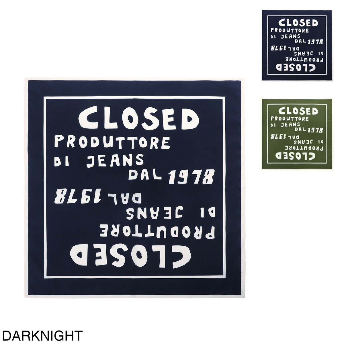 BRANDクローズド/CLOSEDITEMスカーフ/バンダナItem No.c80809-714-22-568, c80809-714-22-614管理： CCBLU CCGRN TTMN NNWWクローズド/CLOSED スカーフ・ツート...