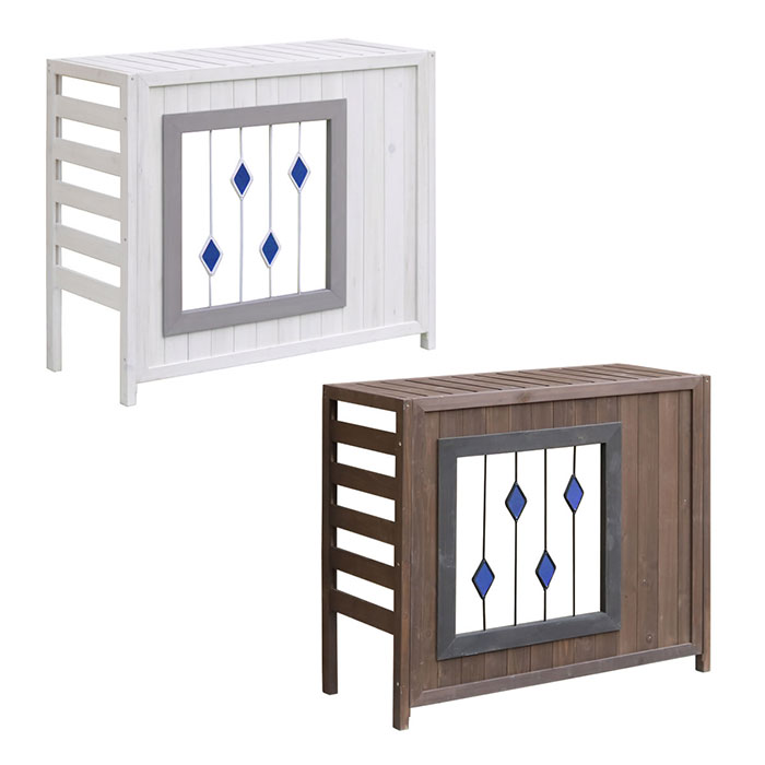 ステンドグラス室外機カバー「glass」（グラス） AC-DG930 天然木&times;ステンドグラス ステンドグラス室外機カバー「glass」（グラス） AC-DG930　特長 天然木&times;ステンドグラスでどこか懐かしく、可愛ら...