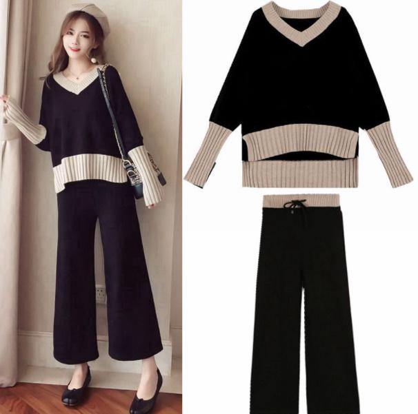 バイカラーデザインセットアップです。セットで着ても、単品でも使いやすいデザインは着回し力抜群です！★カラー ：写真参照 ★実寸 ：＊トップス＊ 着丈約54-66cm　バスト 約108-156cm＊ボトムス＊着丈 約88cm 　ウエスト約60...