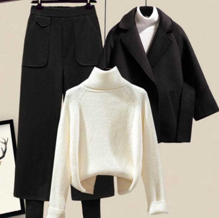 三点セット。綺麗めに着用できる。サイズ　S　M　L　XL《商品について》※当ショップは海外からのノーブランド商品になります。海外製品のため日本商品に比べ品質が劣る場合がございます。糸のほつれ、多少の汚れやシミ、ファスナーが固い、デザインの若...