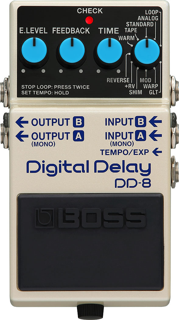 DD-8 Digital Delayは、BOSSコンパクト・ディレイ・ペダル史上最もワイドレンジで多機能なディレイ・ペダルです。多彩なサウンド、柔軟なディレイ・タイム、豊富なコントロール・オプションと接続端子など、あらゆる面で優れたスペック...