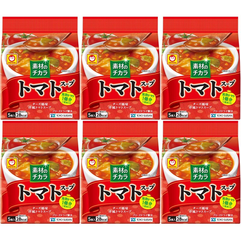 内容量:5P×6個 原材料:トマトペースト、チキンエキス、砂糖、食塩、醤油、でん粉、チーズ加工品、香辛料、たん白加水分解物、具(たまねぎ、キャベツ)、調味料(アミノ酸等)、増粘多糖類、酸化防止剤(ビタミンE)、香料、(原材料の一部に乳成分、...