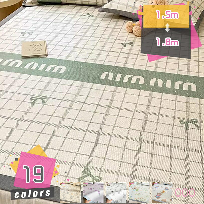メイン素材：ポリエステル【商品仕様】素材 表：ポリエステルサイズ：1.5m（シーツ+枕カバー*2） 1.8m（シーツ+枕カバー*2）生地に触ると冷たい感じができる素材を使用した敷パッドです。暑い日や寝苦しい日も快適とした感触をお楽しみいただ...