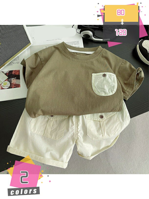 表地：綿メイン素材：コットン【かっこいい男の子服】このキッズ用セットアップは、男の子にぴったりのかっこいいデザインが特徴です。トップスとパンツの2点セットで、おしゃれなスタイルを手軽に演出できます。【快適】肌触りがとっても気持ちいい素材から...