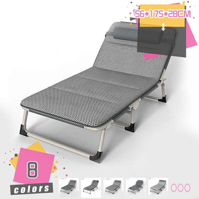 メイン素材：オックスフォード布、メタル画像に表示されているサイズをご参照ください。簡易ベッドは軽量で持ち運びが簡単です。簡単に展開/収納できるので、面倒な組み立て作業は不要です。折りたたみのマット付き：マットレスはベッドに取り付けられており...