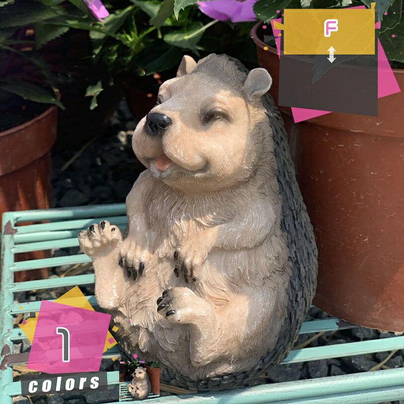 メイン素材：レジン★動物の庭の彫像は、高品質の樹脂素材でできており、丈夫で耐久性があり、雨、雪、霜に耐えることができます。★オールシーズン対応。★この動物は日常生活のための素晴らしい贈り物です、屋外の装飾のための園芸ギフト・ガーデニングギフ...