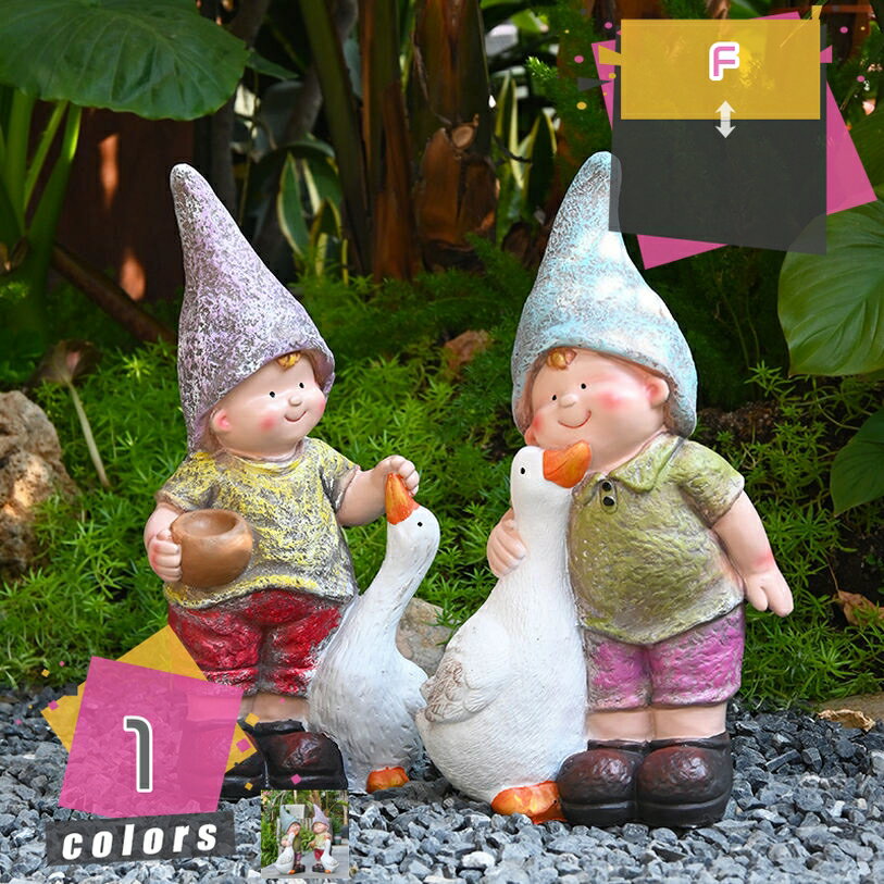 メイン素材：レジン▽ガーデニングをおしゃれに楽しむガーデンオーナメントです。▽悪天候で色あせしにくいようにコーティングで保護されています。▽結婚式、クリスマス、誕生日、新築祝い、新しいカップルなどのためのかわいい贈り物。▽お手入れも簡単、テ...