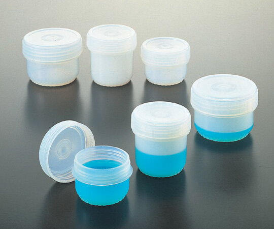 特長 ●酸・アルカリ・有機溶剤及び浸食性薬品に耐え、反応しません。 ●−196〜＋250℃の温度で常用ができます。 仕様 ●材質：本体・フタ／PFA（フッ素樹脂） 胴外径×胴長×全長（mm）φ44.6×16.0×27.5 ■ケース入数量:12本　