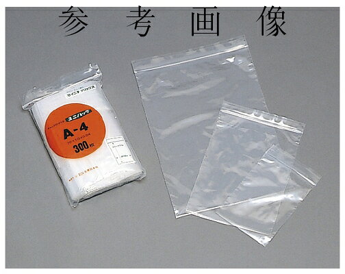 チャック付ポリエチレン袋。。 仕様 ●材質：PE（ポリエチレン） ●入数：1袋（300枚入） 厚み（mm）0.04 ※返品・交換不可でお願いしております。　 参考画像