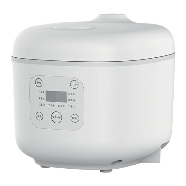 場所をとらないコンパクトな炊飯器！場所をとらないコンパクトな炊飯器！【5つの炊飯コース】白米、玄米、おかゆ、炊き込みごはん、スープ【早炊きコース】約35分で出来上がり！【再加熱コース】より温かく食べごろの温度に　※白米／保温中のみ【予約タイ...